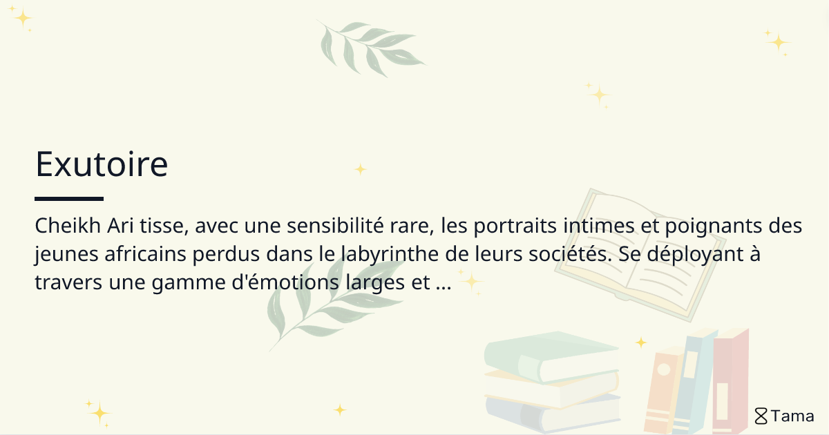 Lire Exutoire | Télécharger gratuitement Tama