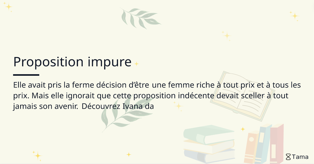 Lire Proposition impure | Télécharger gratuitement Tama